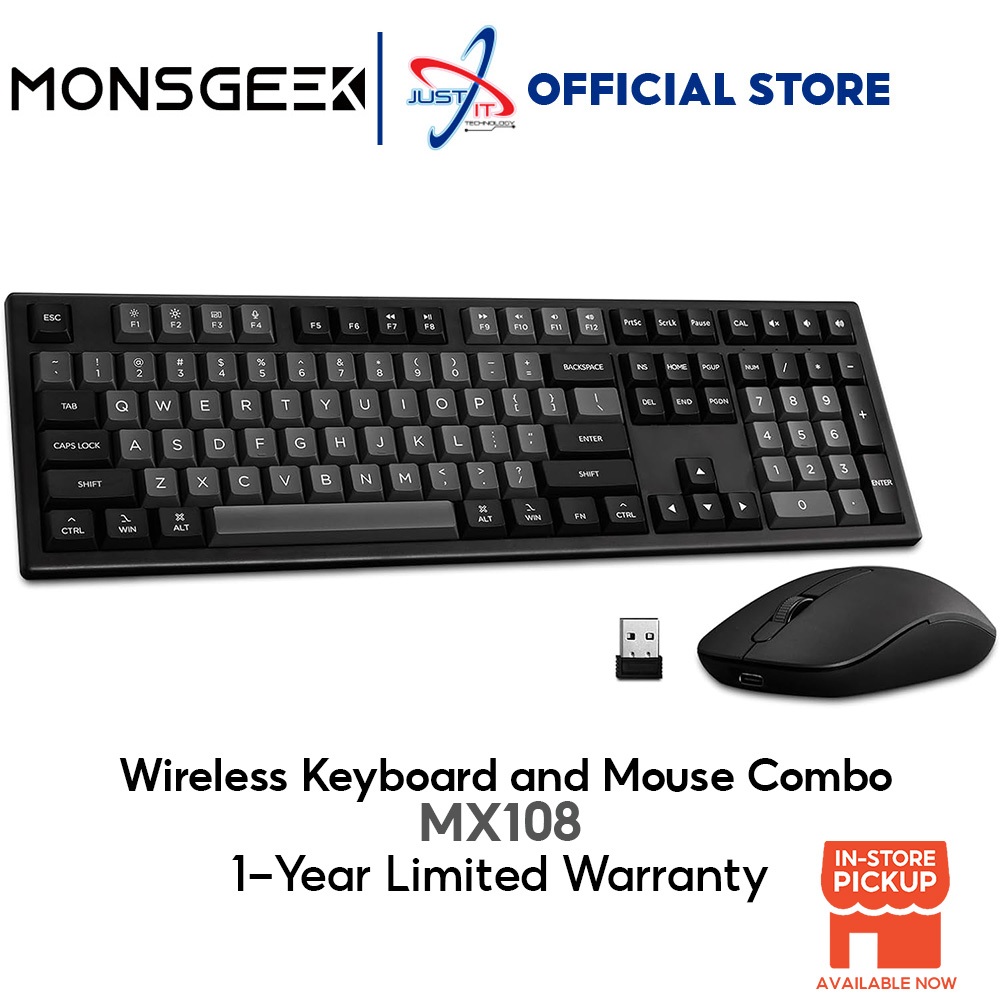 Akko x Monsgeek Wireless Keyboard & Mouse Combo - Black & Silver/Blue ...