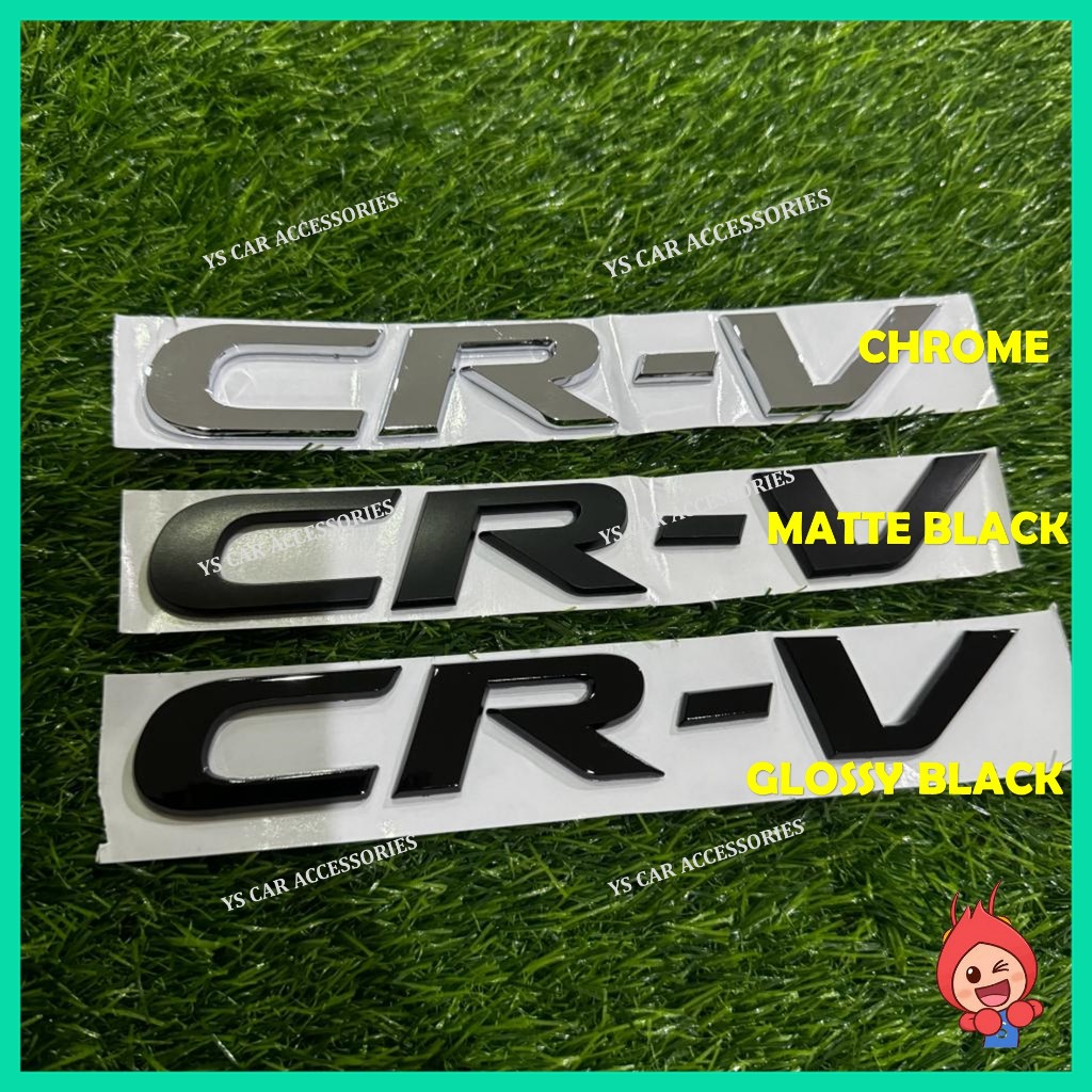 Honda CRV Emblem Logo Matte Black Chrome Glossy Black | Shopee Malaysia
