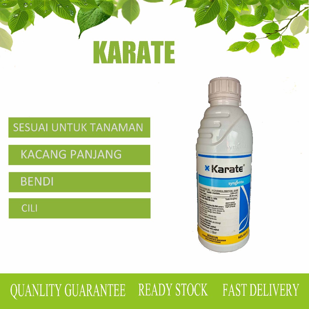 KARATE SYNGENTA Racun Serangga/ Kupu Putih Lambda-cyhalothrin 2.8% pyrethroid/1 LITER | Shopee ...