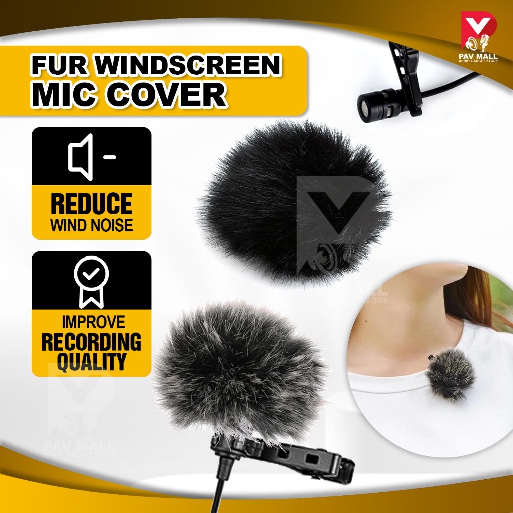 Mic Windscreen | Microphone Cover With Fur Deatcat Wind Muff | Sarung ...
