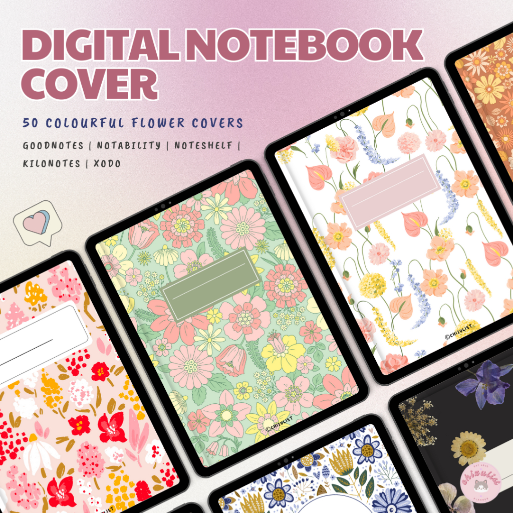 DIGITAL NOTEBOOK COVER PLANNER | COLOURFUL | GOODNOTES | NOTABILITY ...