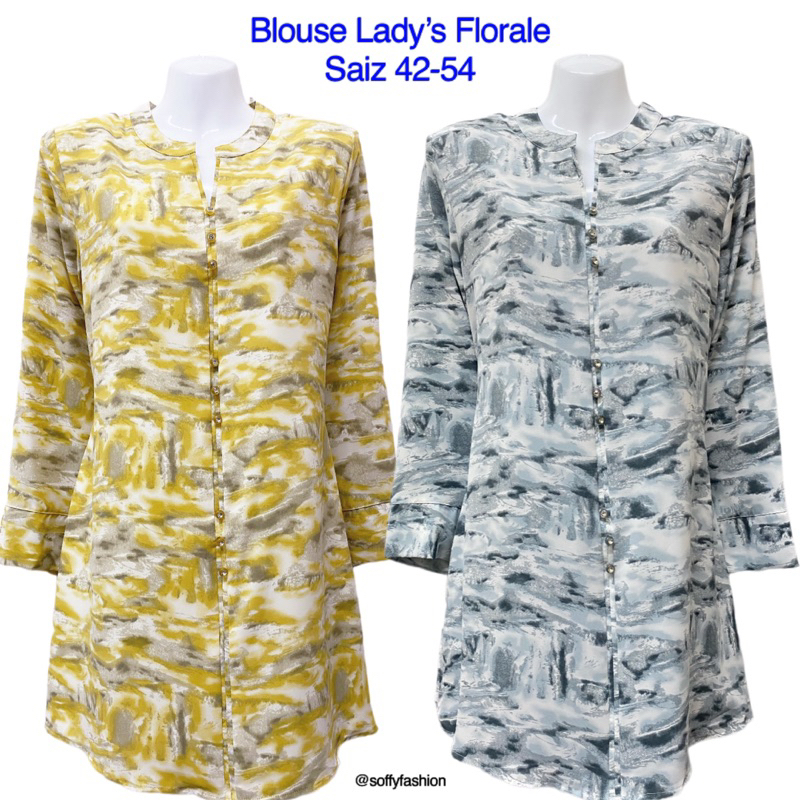 BLOUSE LADY’S FLORALE SAIZ 42-54 WOMEN CLOTHING FASHION GLADYS ...