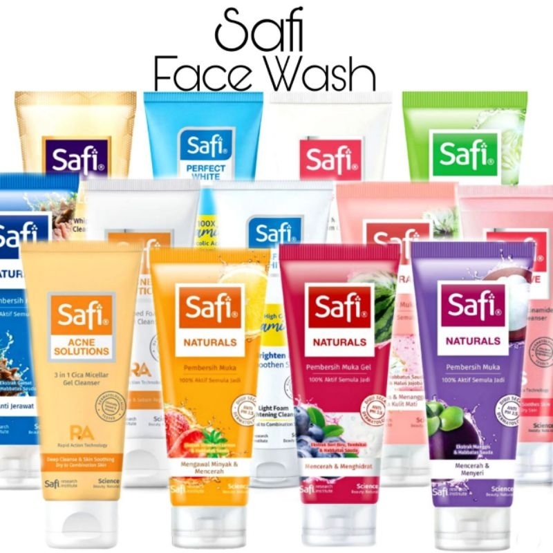 Safi Face Wash 95ml | 100ml Pencuci Muka Facial Foam Scrub Cleanser ...