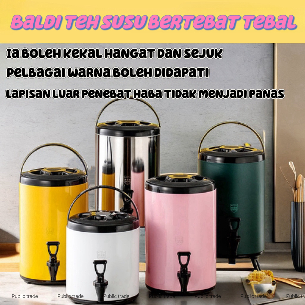 Dispenser air keluli tahan karat baldi teh susu baldi kopi baldi ...
