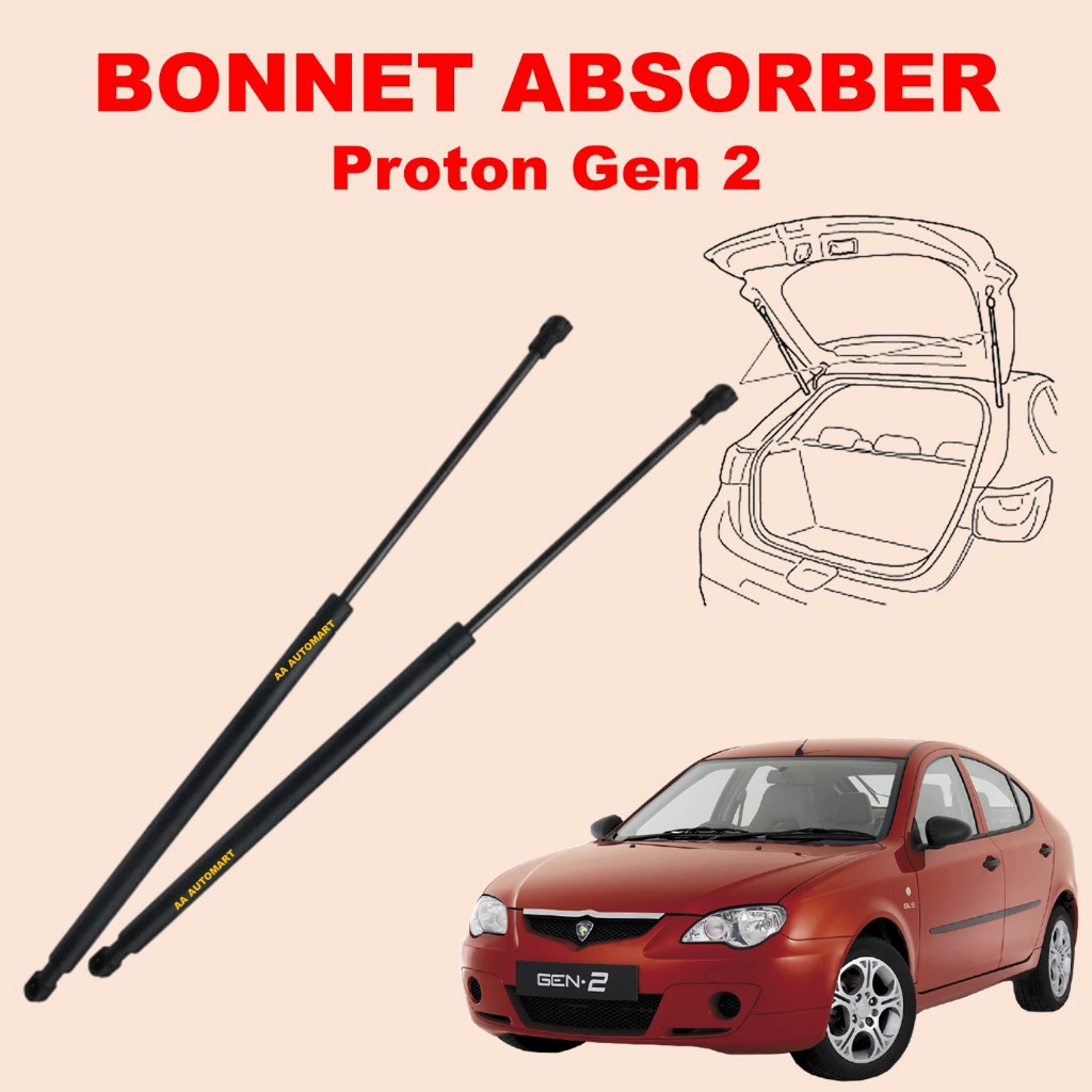 Proton Gen 2 Gen2 PW831968 Rear Bonnet Damper Rear Boot Absorber Boot ...