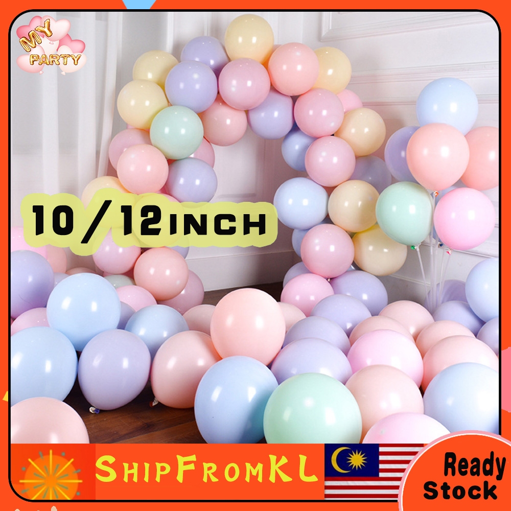 10pcs 10/12Inch Macaron Latex Balloon Wedding Room Birthday Party Scene ...