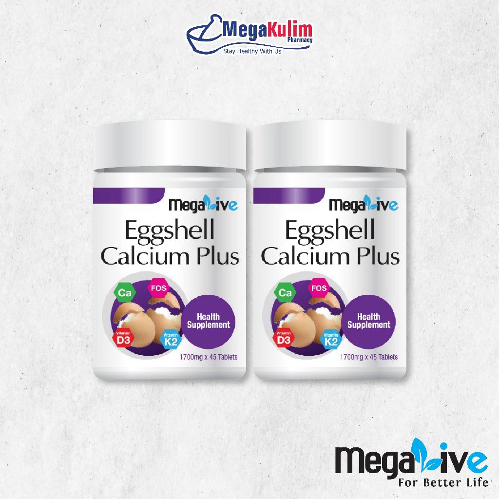 Megalive Eggshell Calcium Plus 2 X 45tablets | Shopee Malaysia