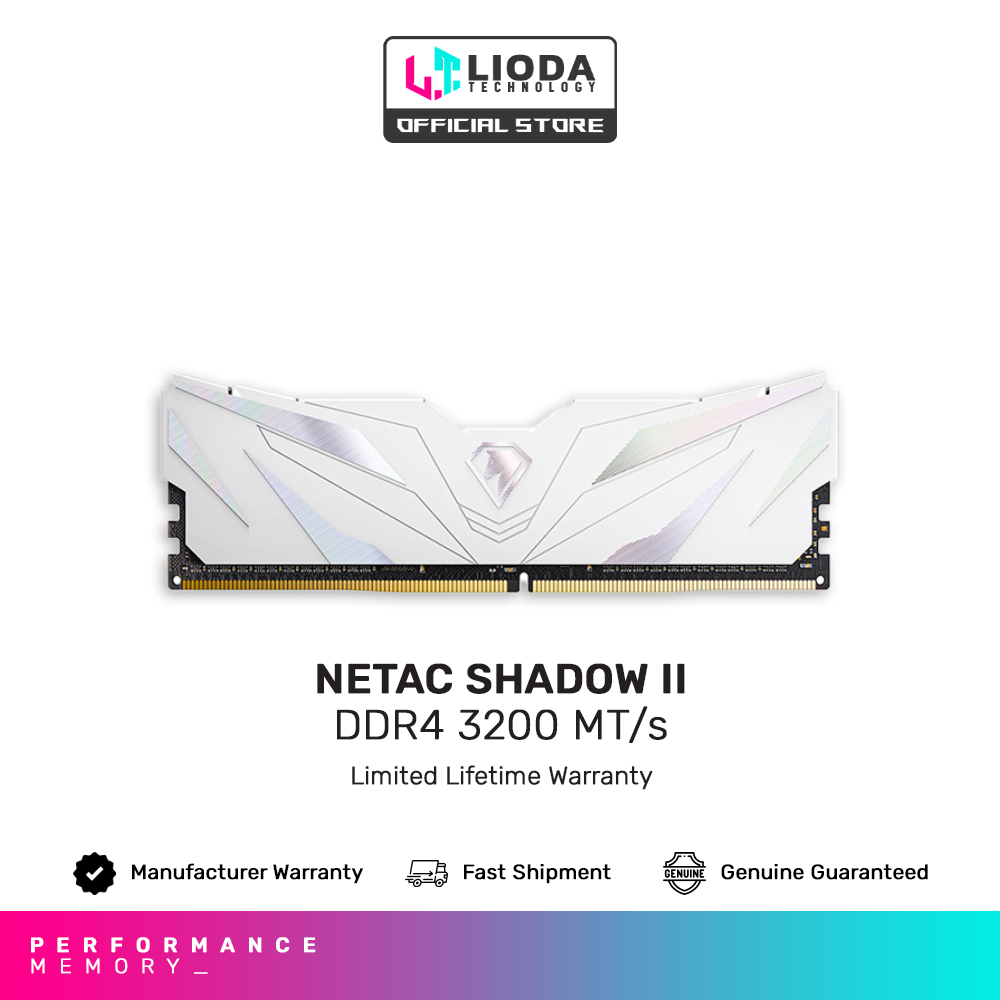Netac Shadow II White DDR4 3200MHZ Gaming RAM (8GB / 16GB) | Shopee ...