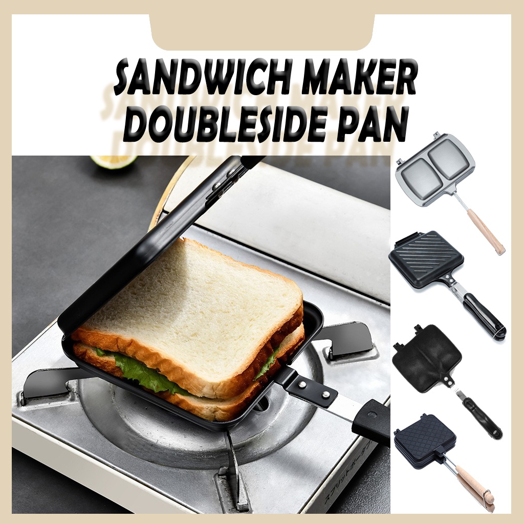 Camping Frying Pan Sandwich Maker Pan Pembakar Roti Sandwich Toaster ...