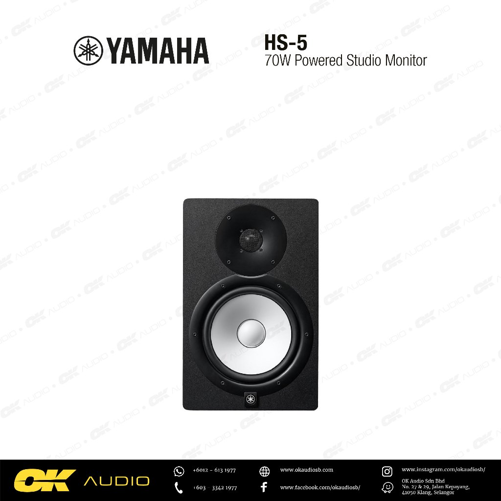 (CNY SPECIAL) Yamaha HS5 / HS-5 70W Powered Studio Monitor | Shopee Malaysia