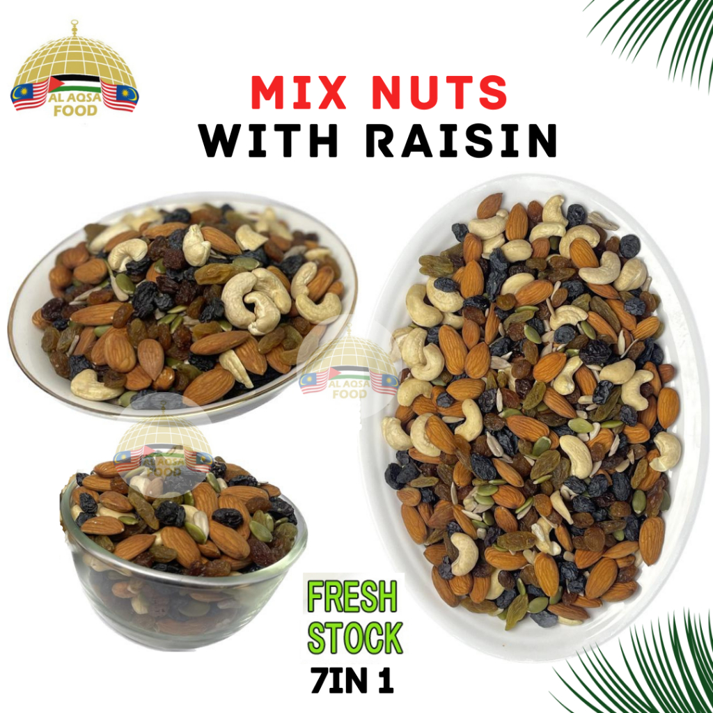 Healthy Roasted Mix Nuts & Raisin –1kg - 500gm - 250g – Fresh Product ...