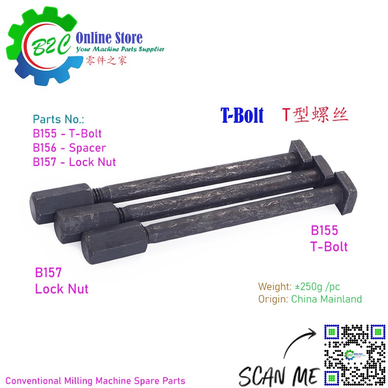 B155 B156 B157 Milling Machine Spare Parts T-Bolt Space Adaptor Nut 铣床 ...