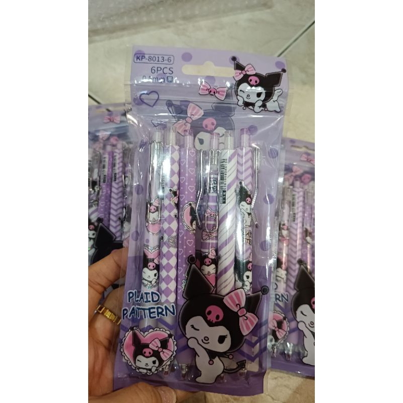 Kuromi gel pen 0.5mm Black gel pen cute Sanrio Kuromi students office ...