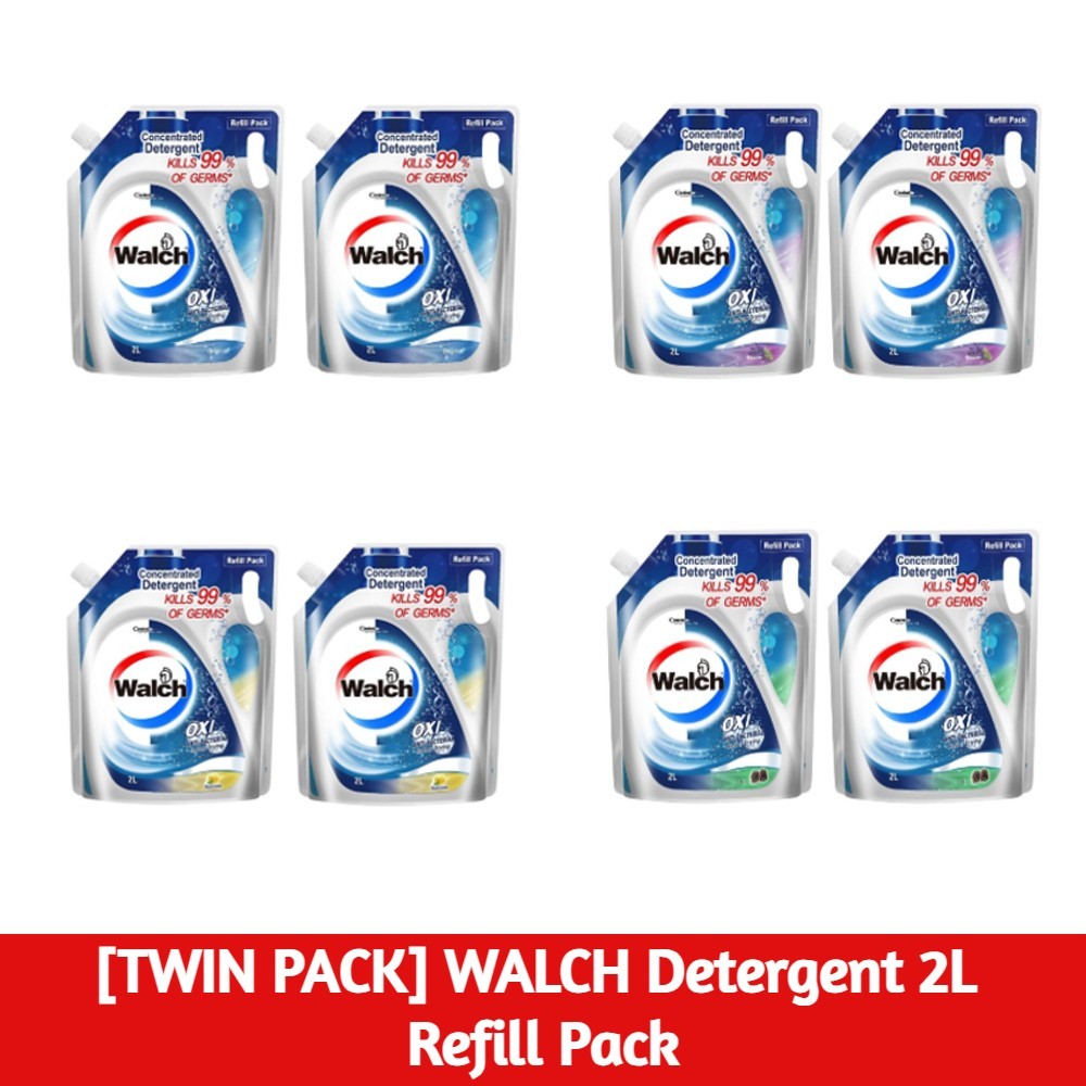 [TWIN PACK] Walch Antibacterial Laundry Detergent 2L Refill | Shopee ...