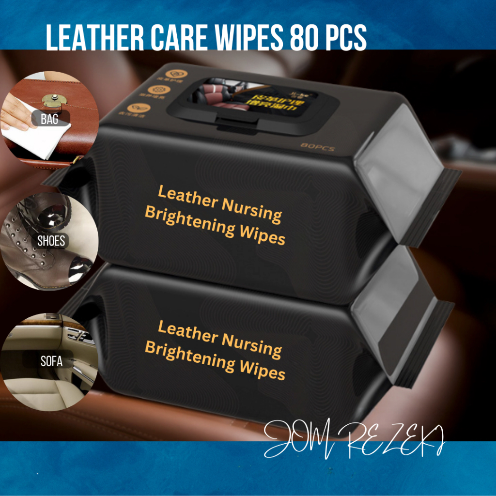 JOM Leather Cleaning Maintenance Wipes Instant Cleaning Leather Care ...