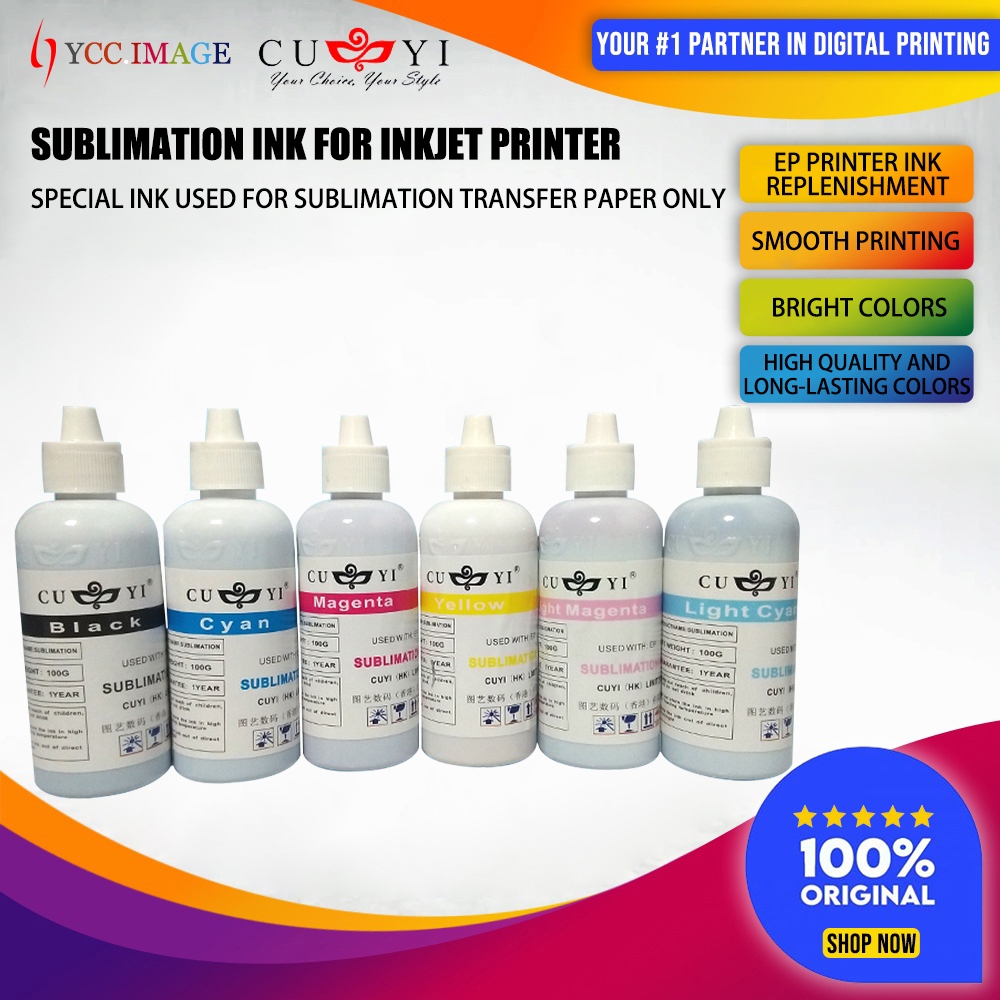 Cuyi Sublimation Ink for Epson Inkjet Printer. Ready Stock (Cyan ...