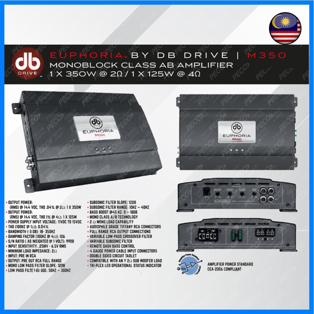 Db Drive M350 Monoblock Class AB Amplifier | Shopee Malaysia