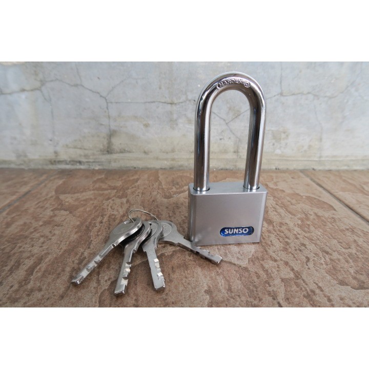 Sunso SST230 (40 / 50mm) Stainless Steel Long Shackle Pad Lock | Shopee ...