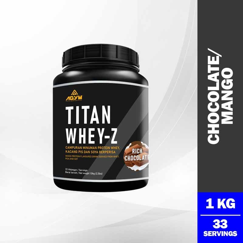 Agym Nutrition Titan Whey-Z 1.0kg - Whey Protein, Protein Blend, Gluten ...