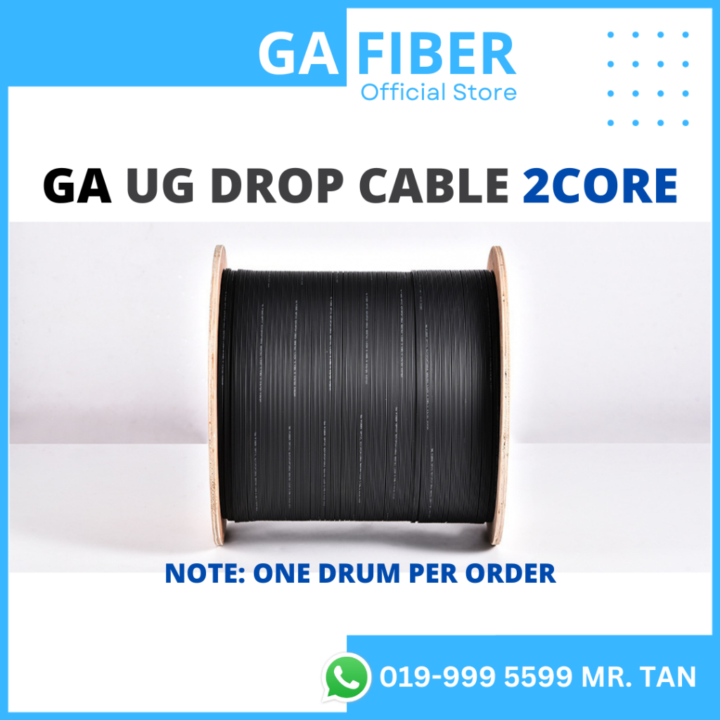 GA Fiber Optic Drop Cable UG 2Core 1KM - Blue Core | Shopee Malaysia