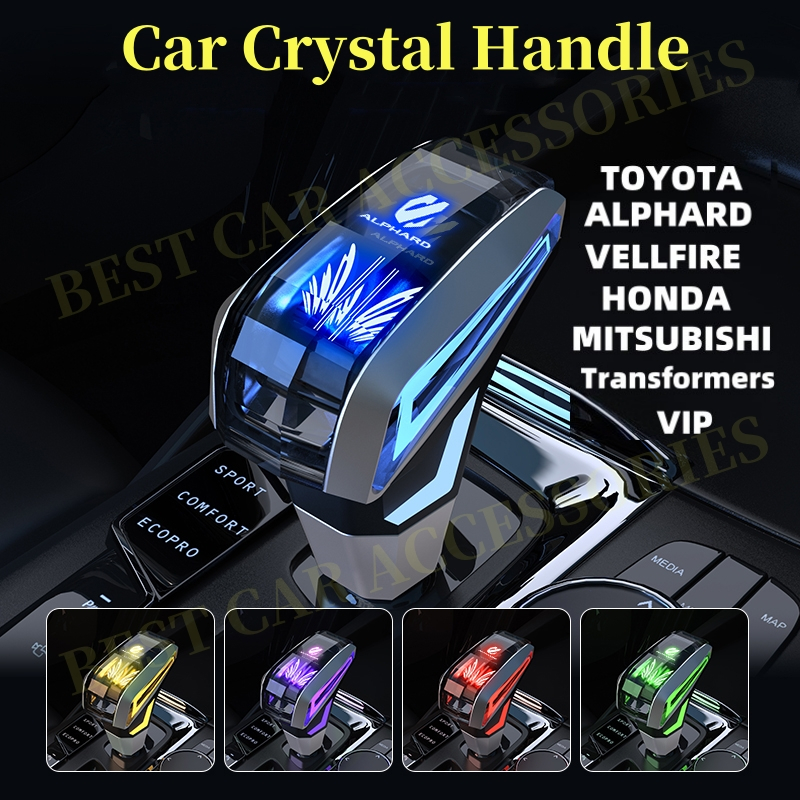 Car crystal gear knob new led rainbow multicolor diamond gear sticks ...