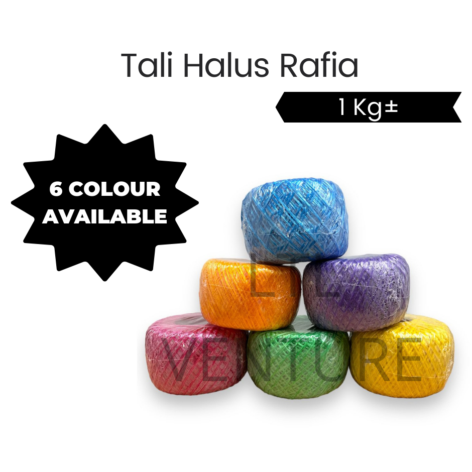 Tali Halus/Rafia String (1KG±) Food Packing/Plastic Rope/Tali Plastik ...