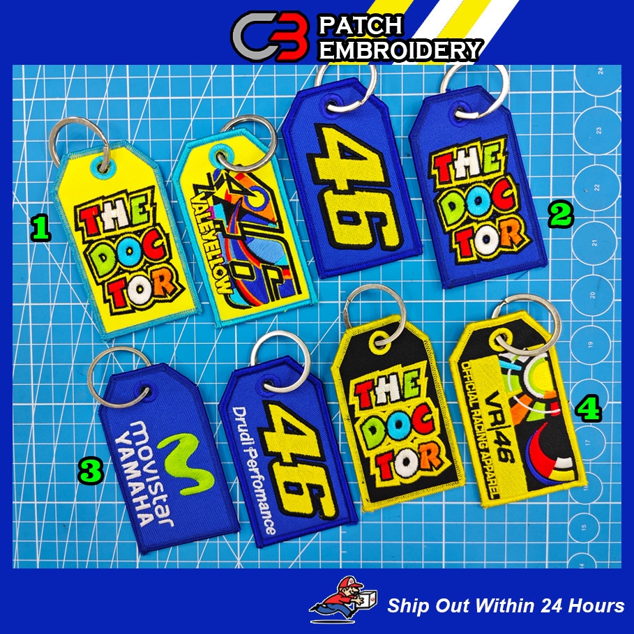 ROSSI 46 YAMAHA THE DOCTOR EMBROIDERY KEYCHAIN / KC03 | Shopee Malaysia