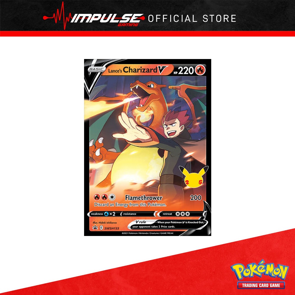 Pokemon Tcg Sword & Shield Lance's Charizard V - SWSH133 Promo Card ...