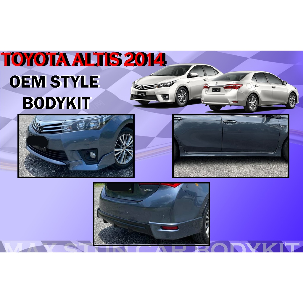 TOYOTA COROLLA ALTIS 2014-2016 OE LOOK BODYKIT ALTIS OEM BUMPER SKIRT ...