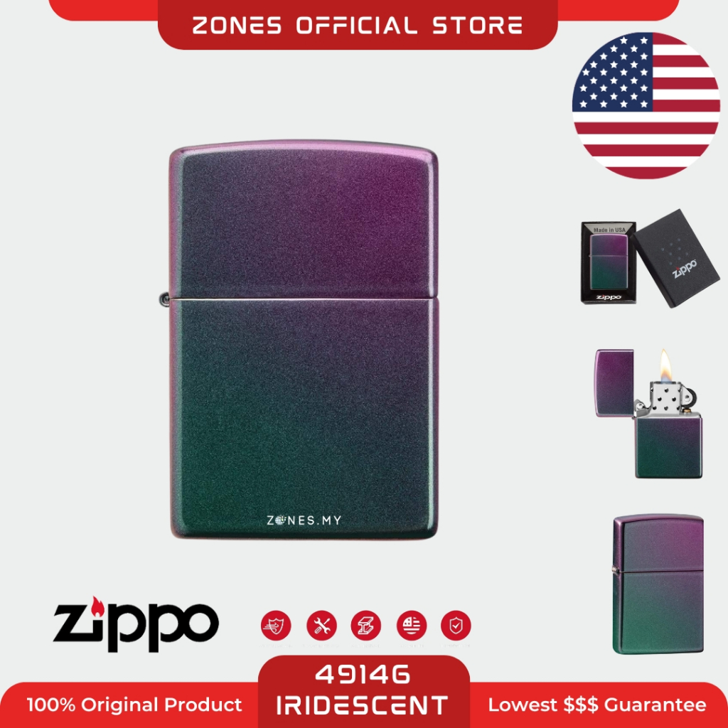 🇺🇸 Zippo 49146 Classic Iridescent Luminous Series Windproof Lighter ...