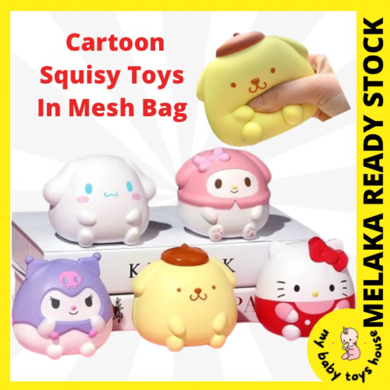 Squishy Toy Sanrio Pinch Joy Kuromi Cinnamonroll Melody Stress Ball ...