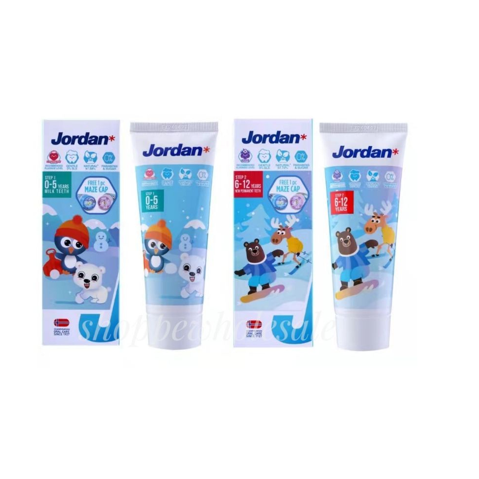 Jordan Kid's Toothpaste Step 1 & Step 2 (75g) | Shopee Malaysia