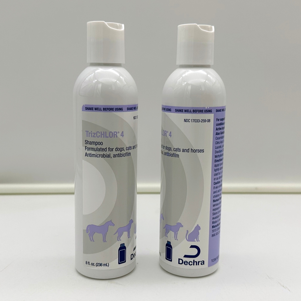 Dechra TrizCHLOR 4 Antibacterial Shampoo Antifungal Shampoo for Dogs ...