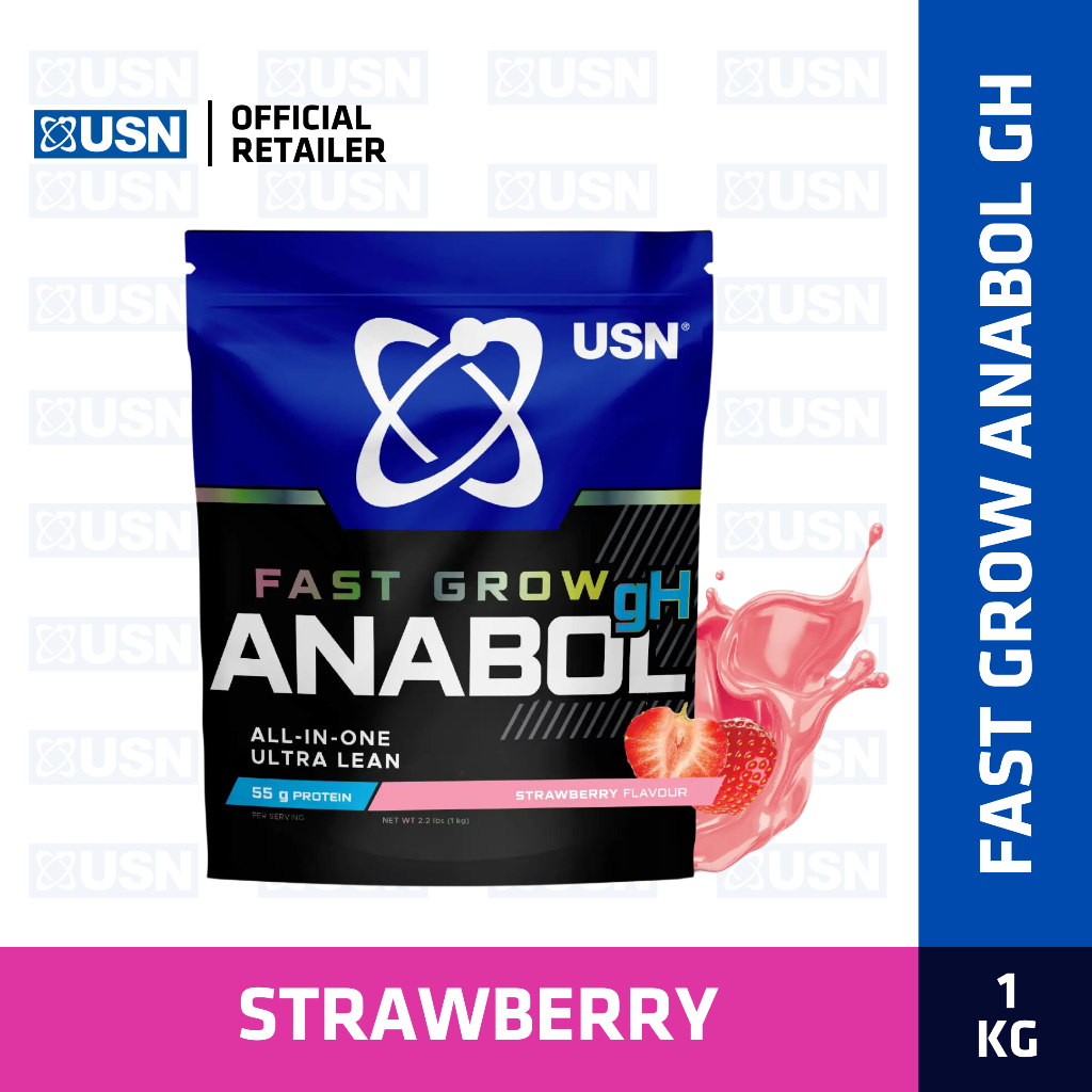 (Harga Murah) 1kg USN Fast Grow Anabolic Lean Weight Gainer Mass ...