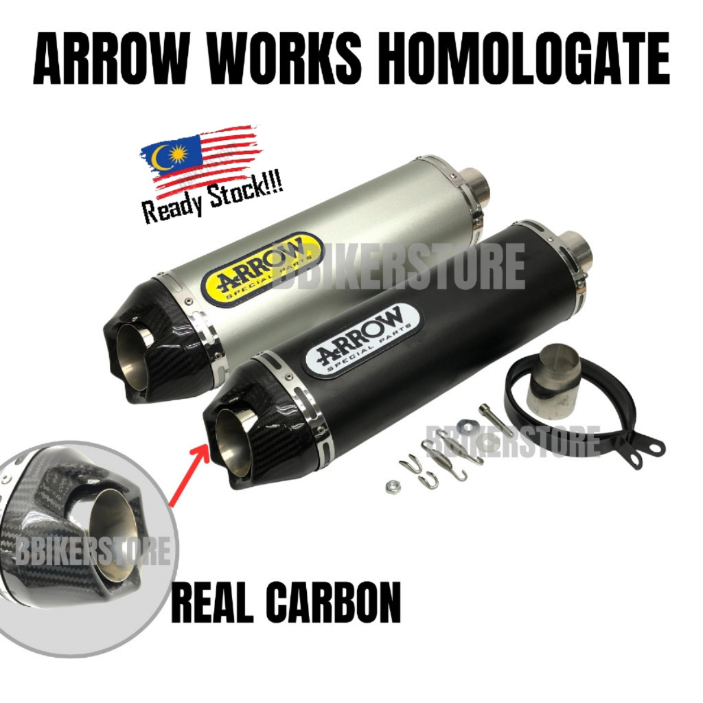 51MM inlet Universal ARROW WORKS HOMOLOGATE 470mm Motorcycle Exhaust ...