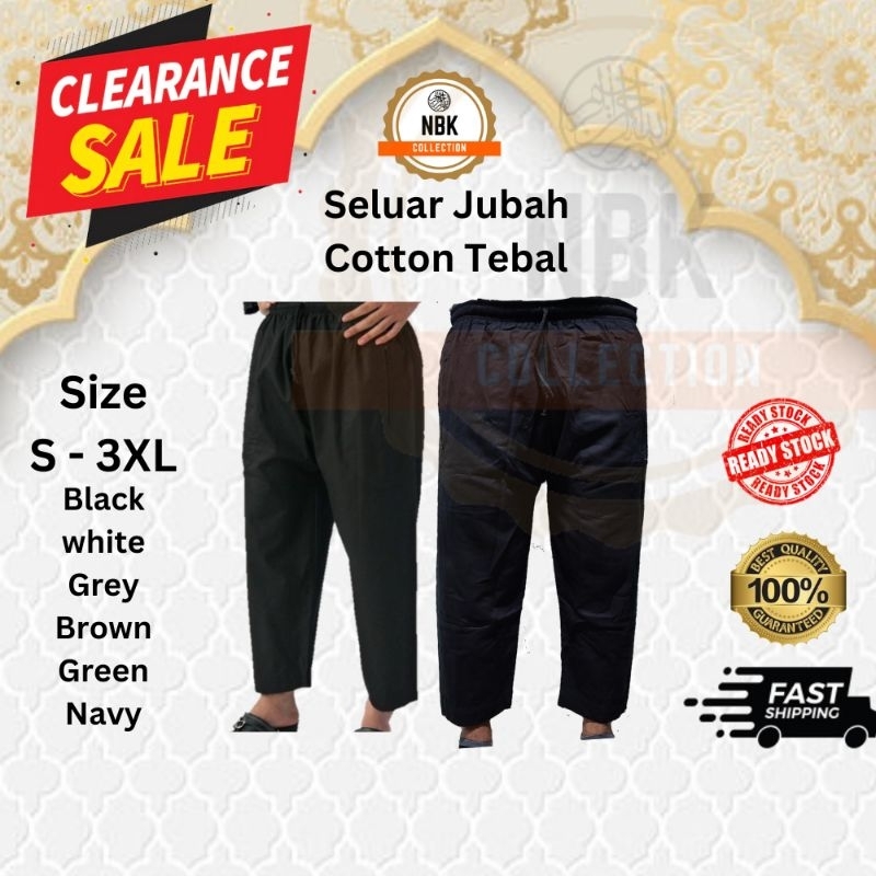 Seluar Lelaki (Stock clearance) Jubah Kurta Solat Tabligh Kain Cotton ...