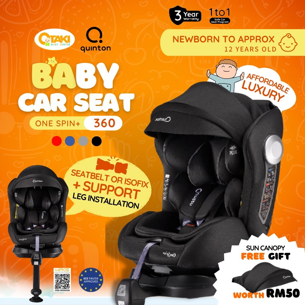 Quinton Car Seat One Spin + 360 Convertible Safety Baby Car Seat 360 ...
