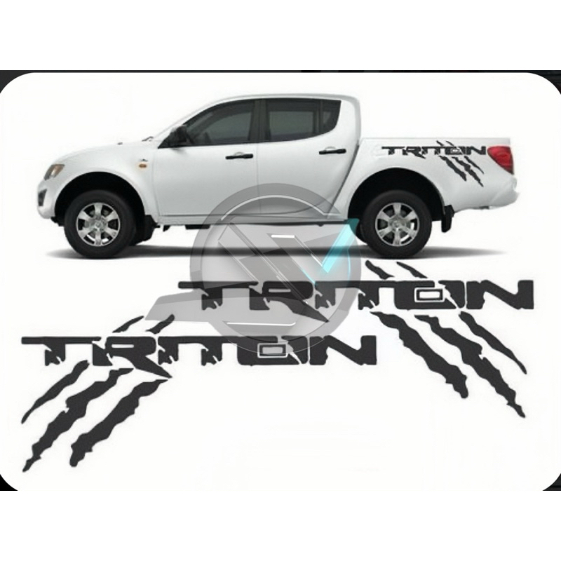 (Ready Stock)S1265# 2pc Mitsubishi Triton Monster Claw Body Trunk Vinyl ...