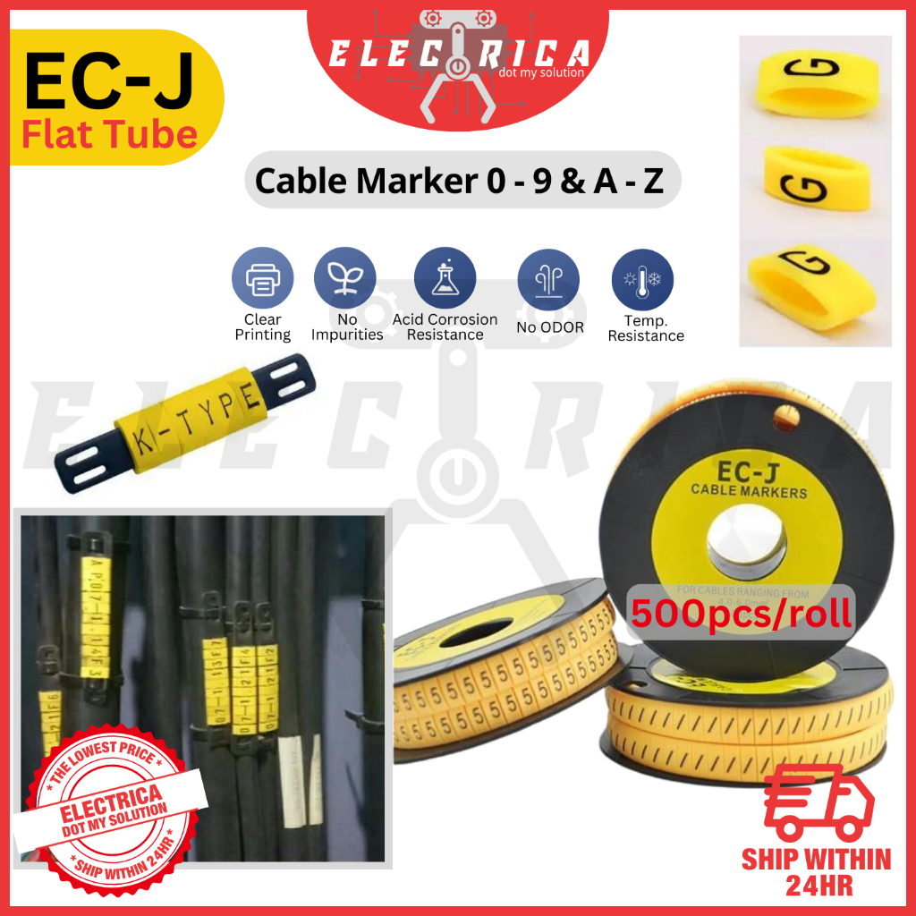 EC-J Cable Marker 0 - 9 Numbering A - Z Alphabets | Shopee Malaysia