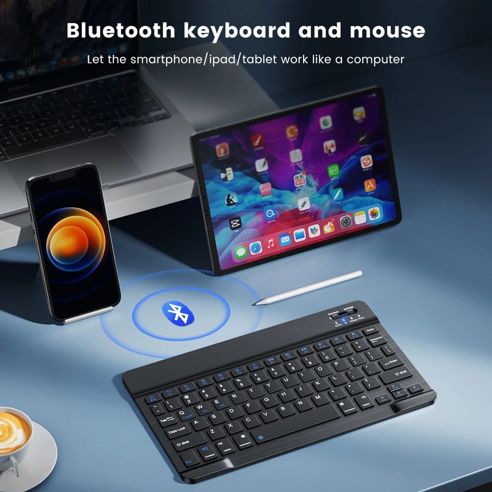Stock Ready 】 10 inch Wireless Bluetooth Keyboard Wireless Mouse Set ...