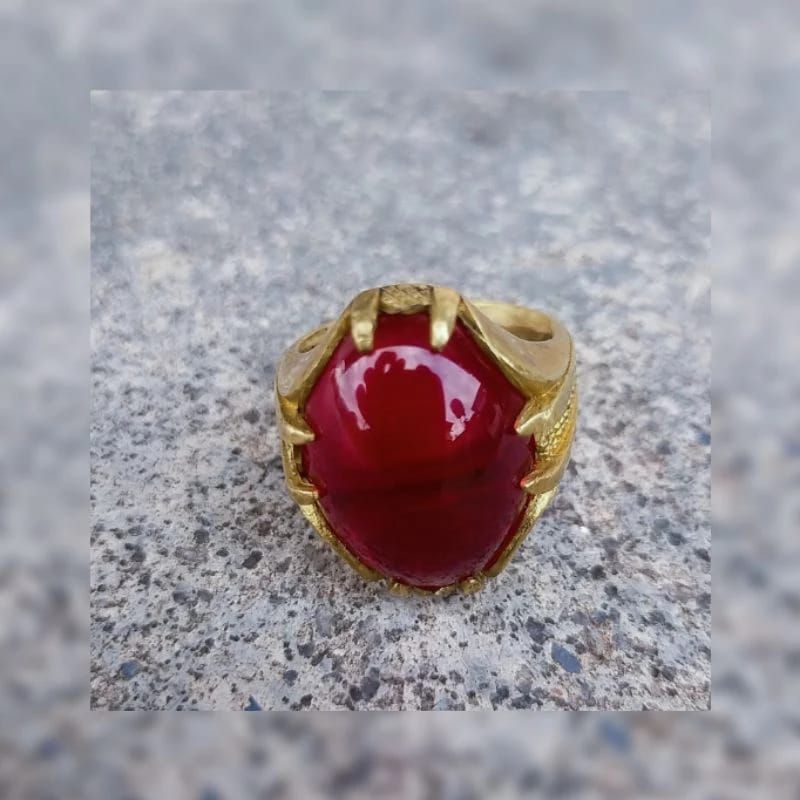 Cincin Batu Merah Delima Asli Ring | Shopee Malaysia