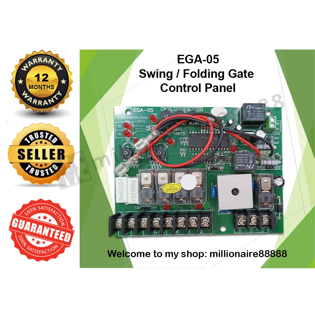 EGA-05 Autogate Swing / Folding Gate Control Board PCB Panel | Shopee ...