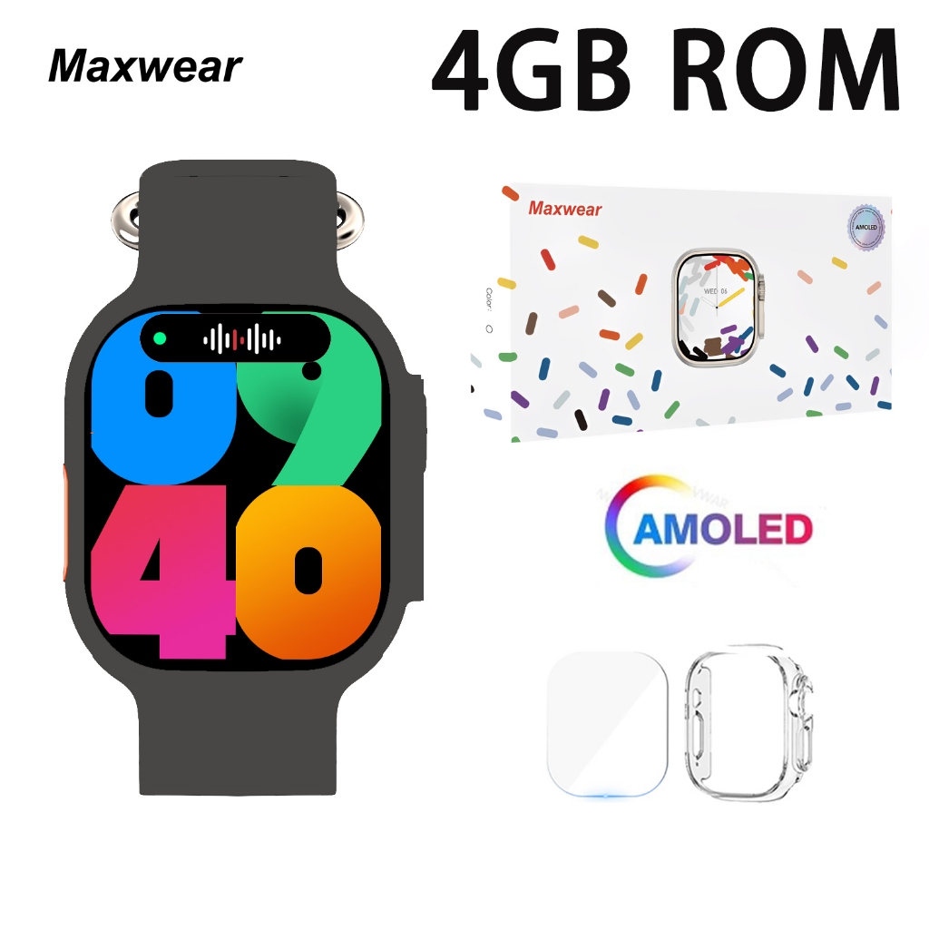 Maxwear smartwatch U15 ultra 2.2inch 4GB Memory amoled Dynamic Island Series 9 Compass GPS ...