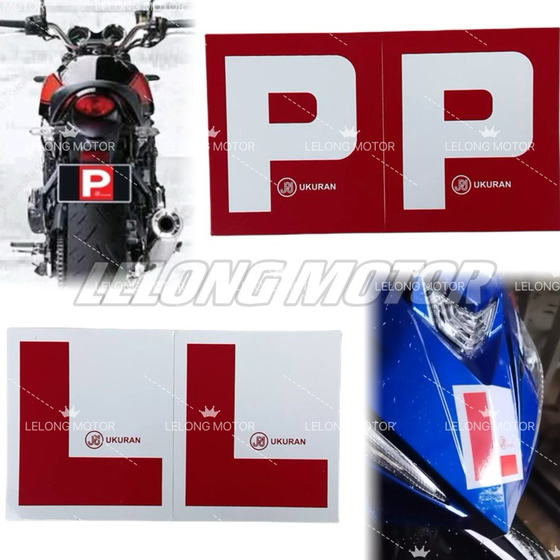 FOR 1 PC STICKER L & P License Sticker for Motor Pelekat P & L license ...