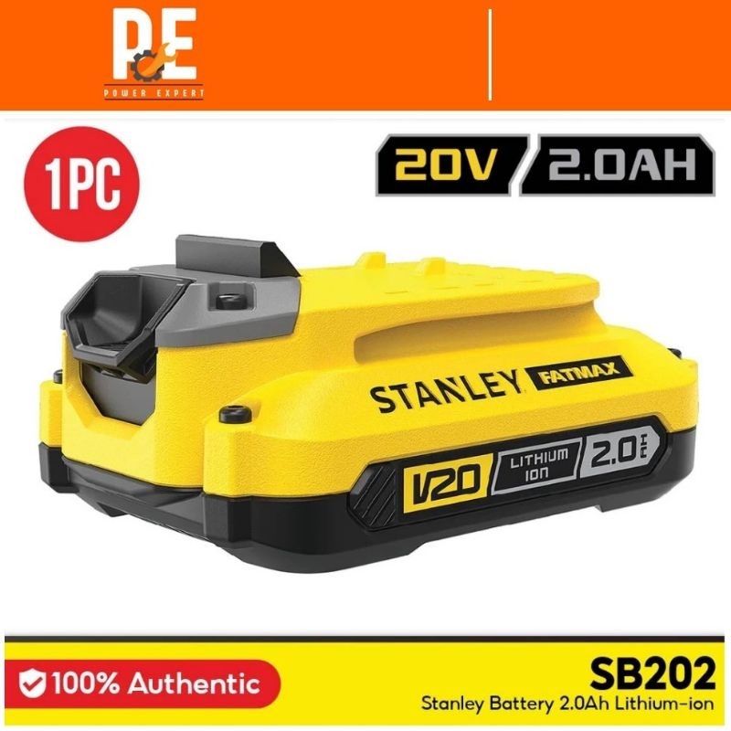 STANLEY SB202 / SB204 FATMAX 20V 2.0AH / 4.0AH LITHIUM -ION BATTERY ...