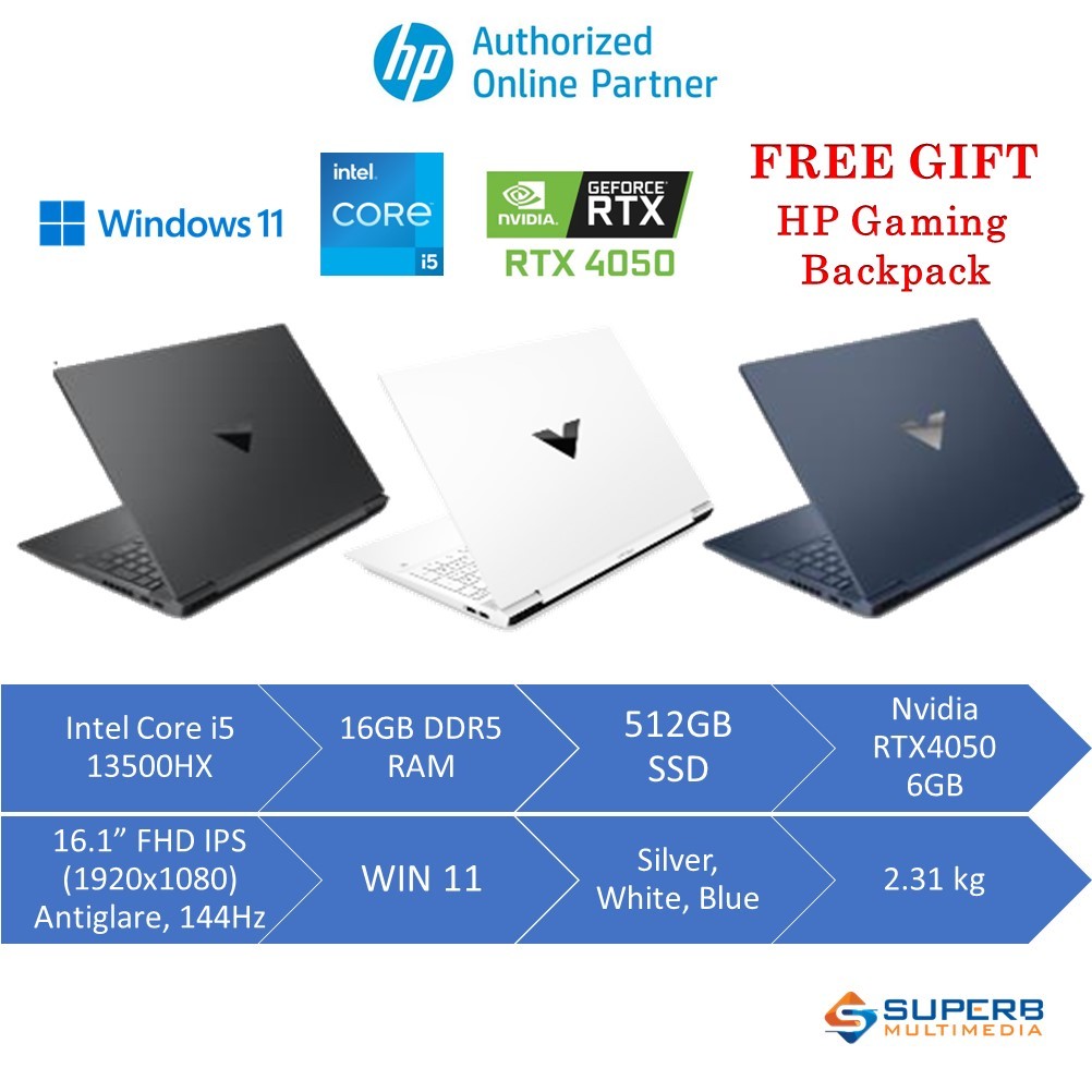 HP VICTUS 16-R0042TX SILVER, 16-R0043TX WHITE, 16-R0044TX BLUE Laptop ...