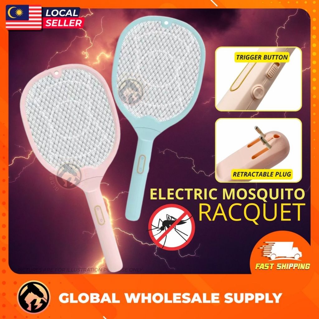 3000V Rechargeable Electric Mosquito Swatter Mosquito Racket Insect ...