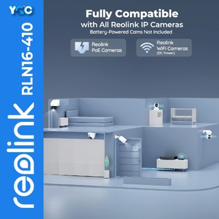 Reolink NVR RLN16-410-4T 16-Channel 5MP/8MP/12MP PoE WiFi Security NVR ...