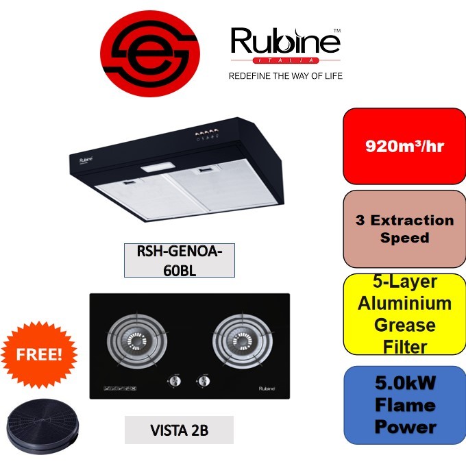 RUBINE RSH-GENOA-60BL / RSH-GENOA-75BL / RSH-GENOA-90BL 920 m3/hr Slim ...