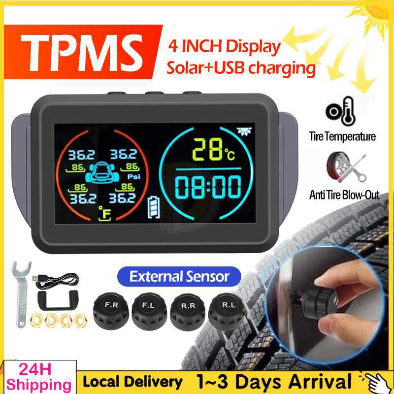 🚗TPMS Tyre Pressure Monitor Car Wireless Tyre Pressure Monitoring ...